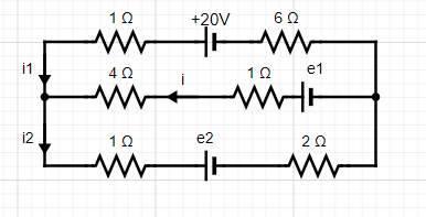 Find the emf e1 in the circuit of the figure. | Homework.Study.com