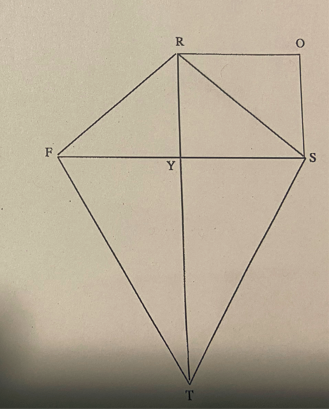 Given: ROSY is a square, find mAngRFT, RT, and FR. | Homework.Study.com