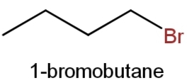 Provide a bond-line drawing for the structure of 1-bromobutane ...