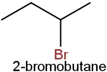 Provide a bond-line drawing for the structure of 2-bromobutane ...