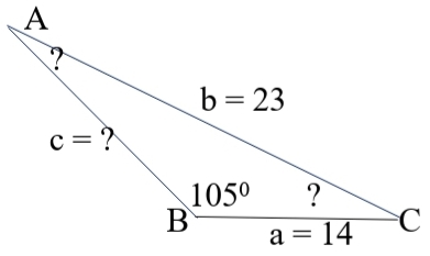 Solve the triangle. Round the answer to the nearest tenth. m \angle B ...