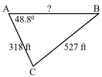 Points A and B are separated by a lake. To find the distance between ...