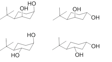 Ketones react with alcohols to yield products called acetals. Why does the all-cis isomer of 4 ...