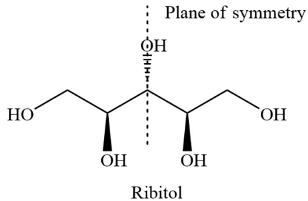On reaction with hydrogen gas by a platinum catalyst, ribose is ...