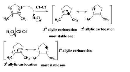 Draw the resonance form that results when the given diene below is ...