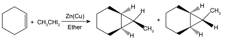Simmons-Smith reaction of cyclohexene with diiodomethane gives a single ...