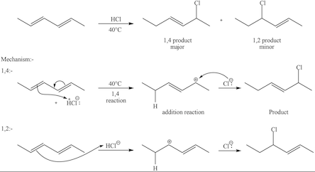Predict the major product from the addition of 1 equivalent of HX and ...
