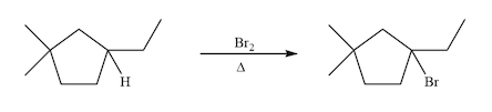 Deduce the major product formed when the given cycloalkane is heated ...