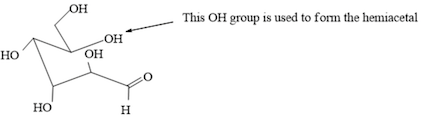 Draw the structure of the acyclic polyhydroxy aldehyde that cyclizes to ...