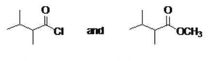 Draw the structure of both an acid chloride and an ester that can be ...