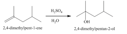 Account for the constitutional isomer formed when the following alkene ...