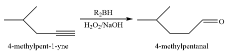 Draw the product(s) formed when the following alkyne is treated with ...