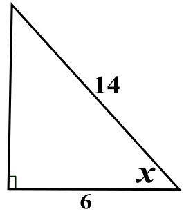Find x. Round your answer to the nearest tenth of a degree. x ...