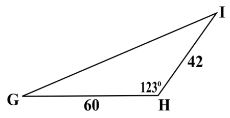 Find the length of GI in the triangle below. Show your work. | Homework ...