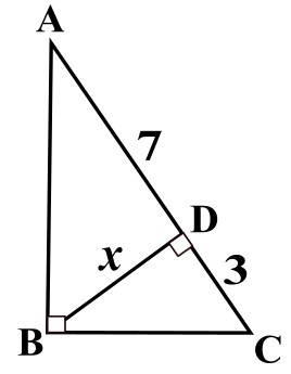 Find the value of x. x = square root of ____ | Homework.Study.com