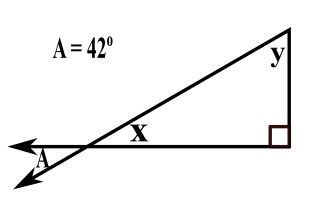 In the following figure, find the measures of the angles marked x and y ...