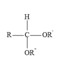 Hydrolysis of an acetal in aqueous acid gives an aldehyde or a ketone ...