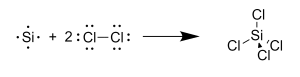 Write both an equation using Lewis structures and a balanced chemical ...