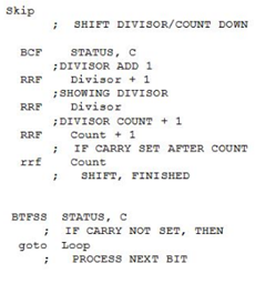 Write a subroutine to divide two unsigned 16-bit numbers. Test your ...