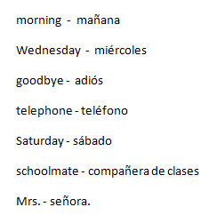 Write this word in Spanish. Use accents and tildes as needed. morning ...