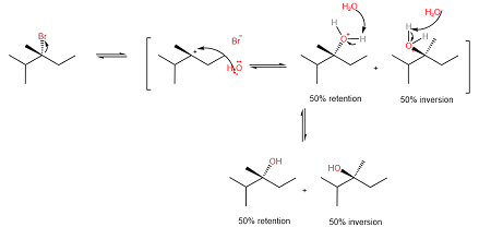 Draw the products of each SN1 reaction and indicate the stereochemistry ...