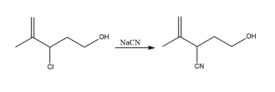 Write the product you would expect from the SN2 reaction with NaCN ...