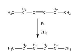 The product of the following reaction is: Pt 3-hexyne + 2H2 rightarrow ...