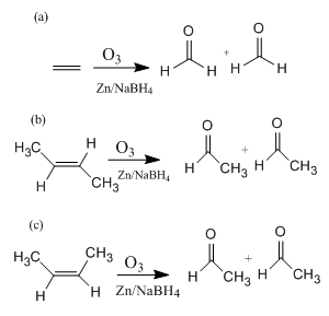Write down the Criegee produced in the ozonolysis of the following ...