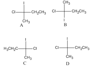 Draw all of the different stereoisomers of 2-chloro-iodobutane as ...