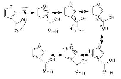 Illustrate an arrow pushing mechanism for the reaction of the molecules ...