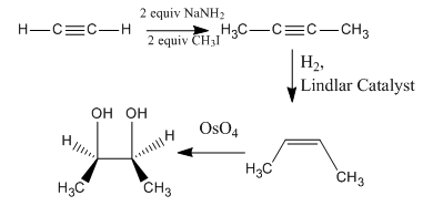 Devise a synthesis of each compound from acetylene and any other ...