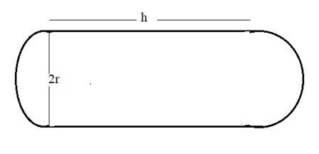 A solid is formed by adjoining two hemispheres to the ends of a right ...