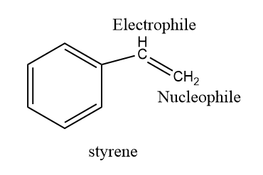 Mark out the electrophilic and nucleophilic sites in the given molecule ...