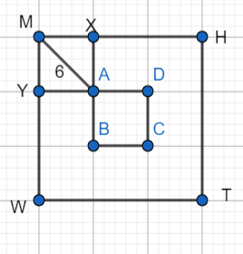 The sides of square ABCD are extended by the sides of equal length to ...