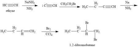 Starting with acetylene and any other necessary reagents, propose a ...