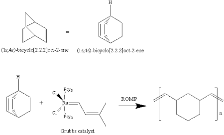 What products are formed by ring-opening metathesis polymerization of ...