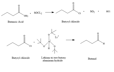 How will you prepare the mentioned product from butanoic acid? (More ...