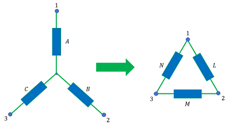 What is the formula for star delta conversions for Capacitors ...