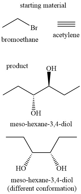 Starting with acetylene and bromoethane, show how you would use ...