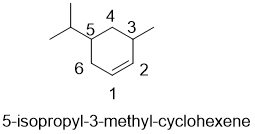 Give structures corresponding to the following names: a) 5-isopropyl-3 ...