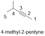 Draw the structure of 4-methyl-2-pentyne. | Homework.Study.com