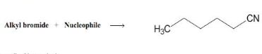 Draw the structure of the alkyl bromide and the nucleophile that will ...