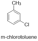 Draw the structure of the compound m-chlorotoluene. | Homework.Study.com