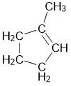 Draw the condensed structural formula for 1-methylcyclopentene ...