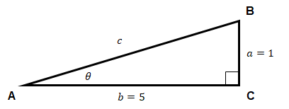 How do you sketch a right triangle corresponding to cot theta = 5, find ...