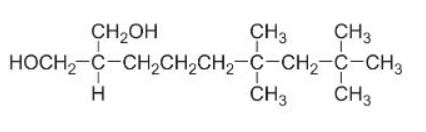 Simplify the following condensed structure by using parentheses around ...