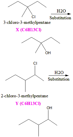 Any help is appreciated, thank you! Compounds X and Y are both C6H13Cl ...