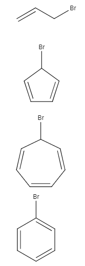 Arrange the following molecules in order of increasing (slowest to ...