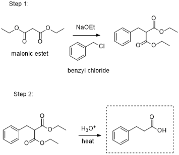 What alkyl halide is needed to prepare the below compound by a malonic ...