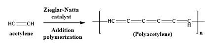Show how the pi electrons in one resonance formula of polyacetylene ...